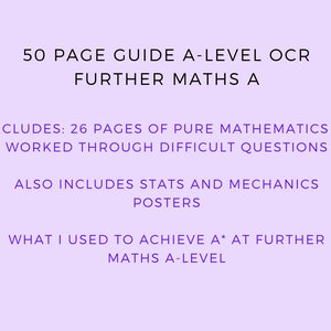 A-level Further Maths Revision Notes OCR A - Etsy