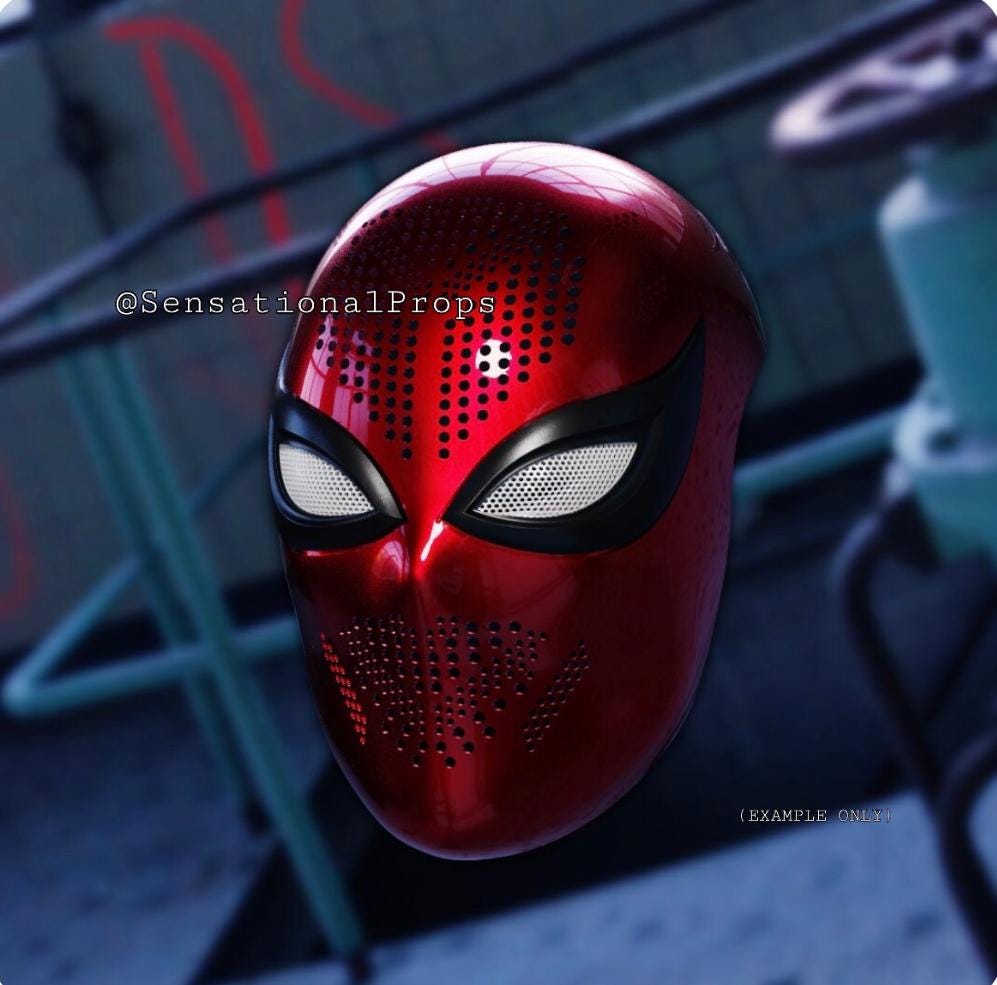 Spider-man Cosplay Face Shell Commission for PHYSICAL Item (READ ...