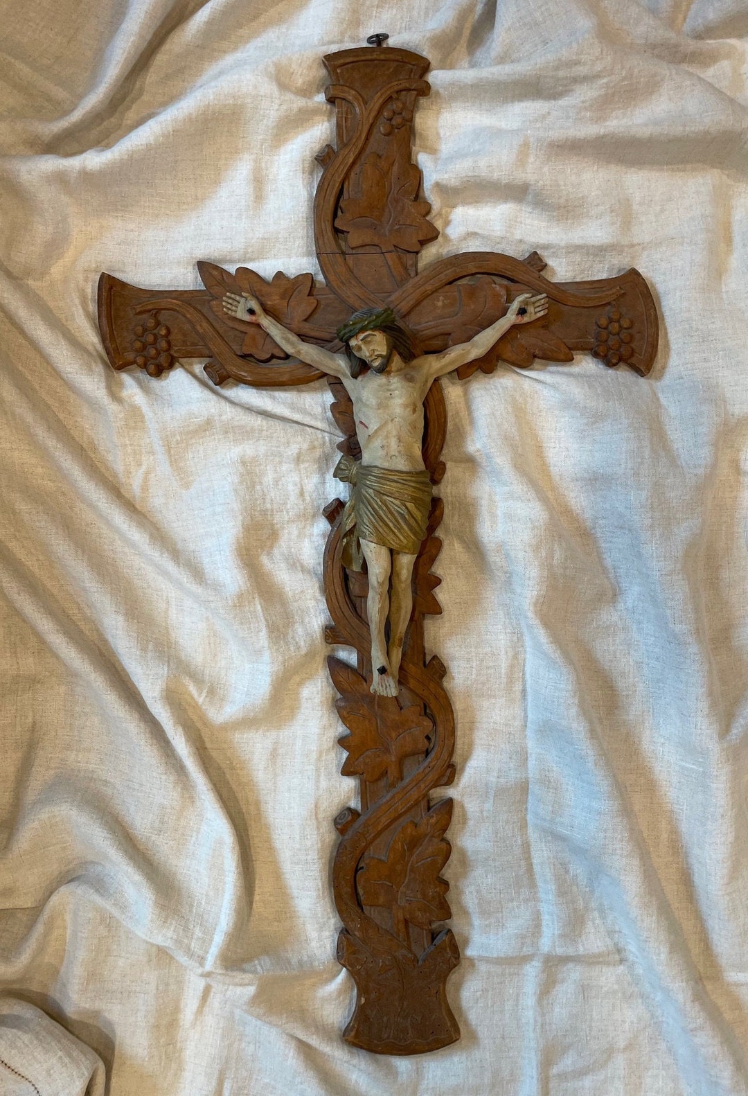 Large Spectacular Antique Carved Wooden Crusifix 38" - Etsy