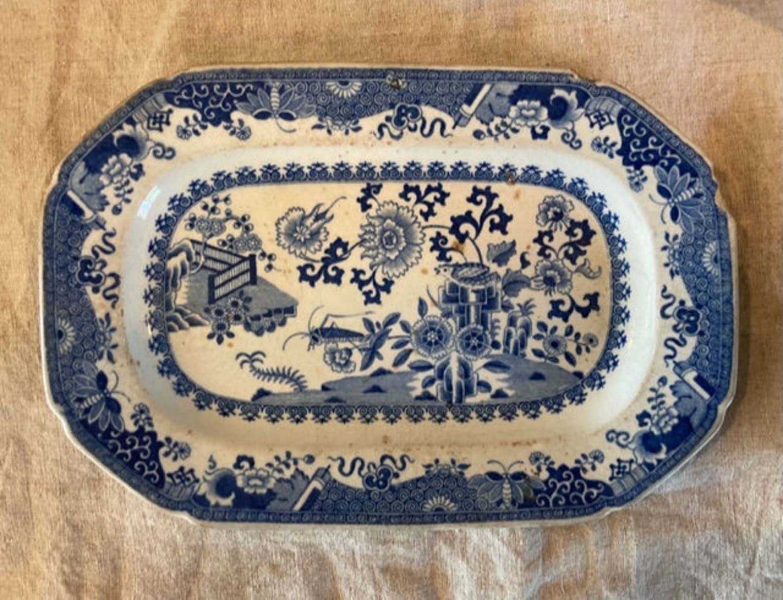 Spode Early 1800's Antique Flow Blue and White Transferware Small ...