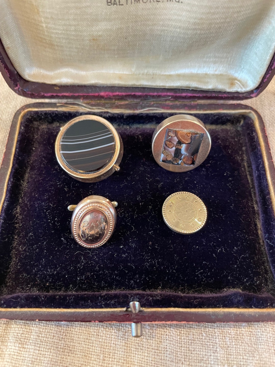 Antique / Vintage Victorian Era Gold Filled Buttons Set of 4 - Etsy