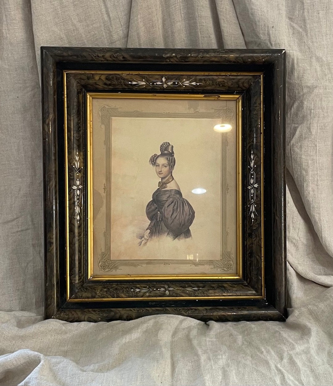 Antique Victorian Era Framed Lithograph - Etsy