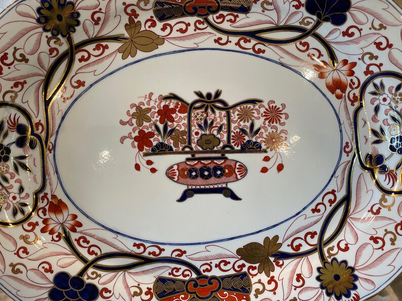 RARE FIND XL Antique Spode Imari Pattern 2283 Service / Banquet Platter ...