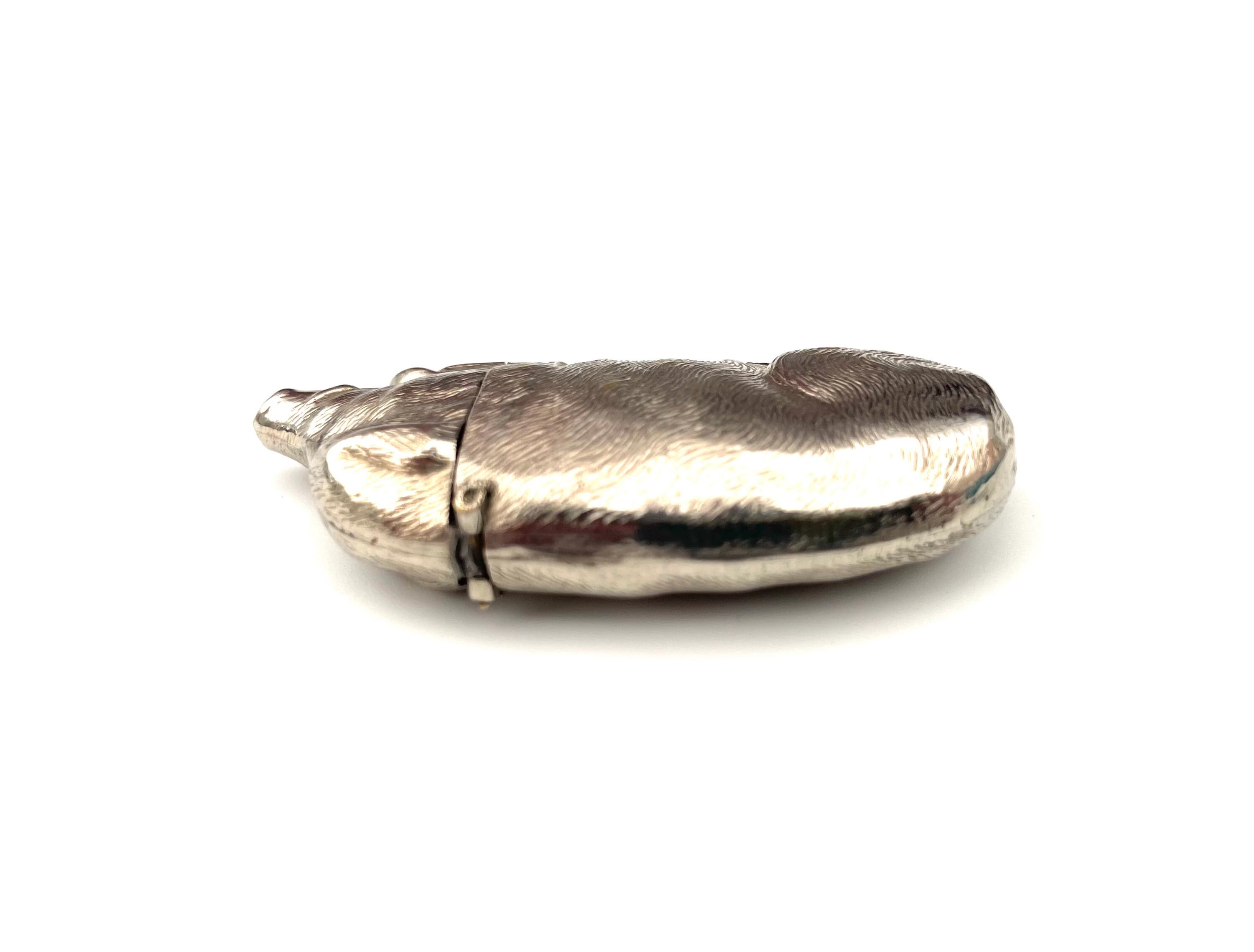 Antique Victorian Era Silver Plated Figural Vesta Case / Match Safe of ...