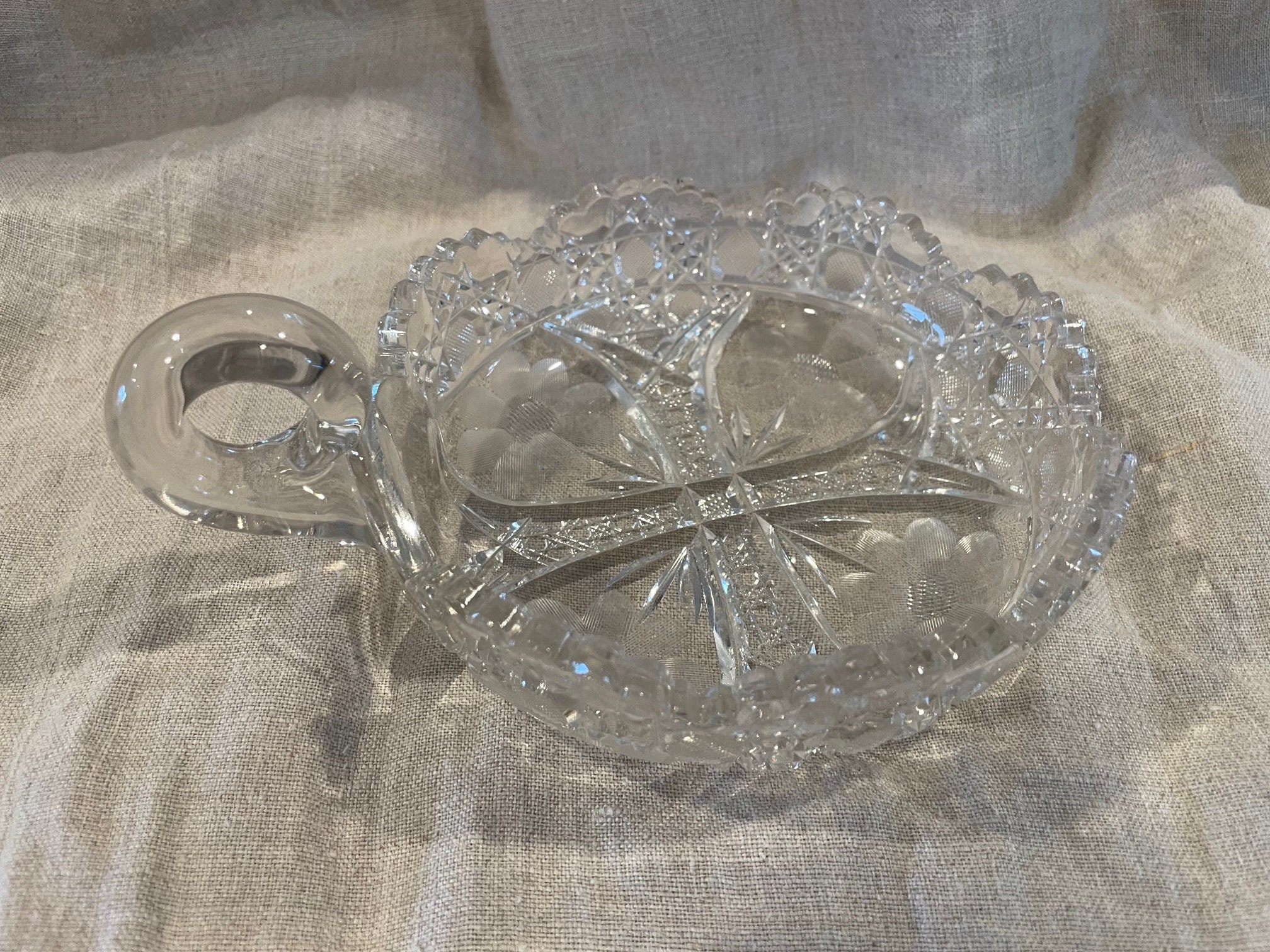 Victorian Era Antique Cut Lead Crystal Sweets / Nuts Dish - Etsy