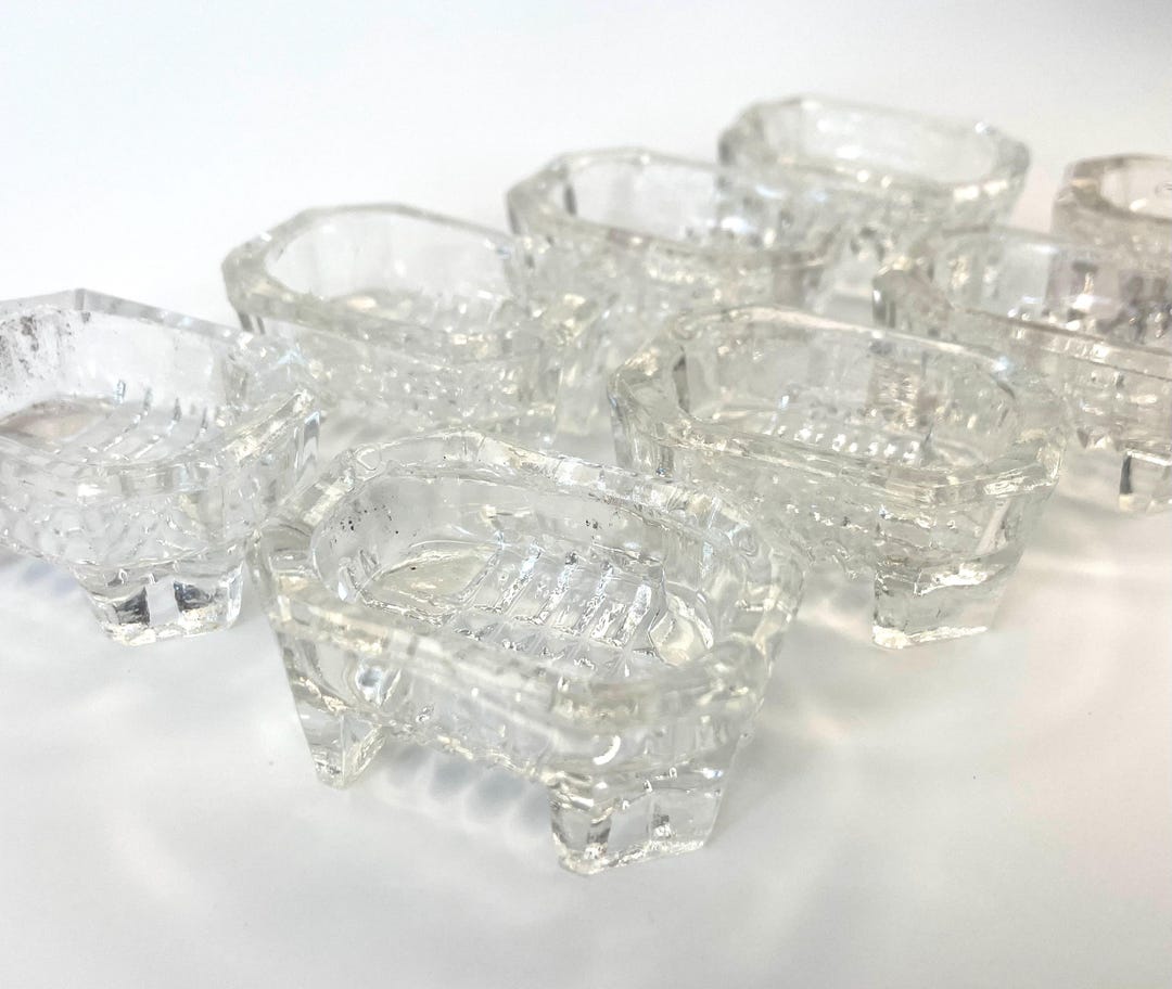 Victorian Era Set of 8 Antique Cut Lead Crystal Salt Cellars - Etsy