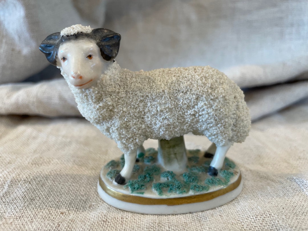 1800's Antique Porcelain Sheep Figure - Etsy
