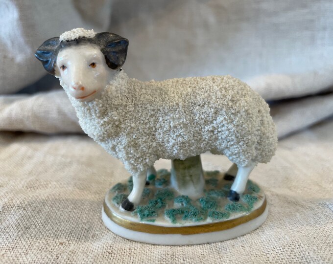 1800's Antique Porcelain Sheep Figure - Etsy