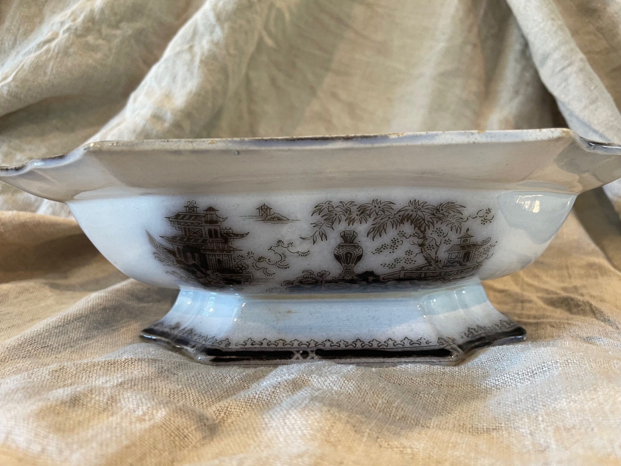 RARE FIND 1800's Adams Antique Black Transferware / Transfer Ware ...