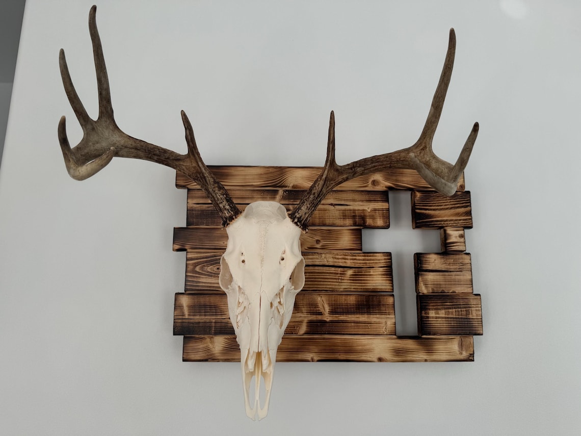 Rustic European Mount Wall Plaque With Cross - Torched Wood and ...