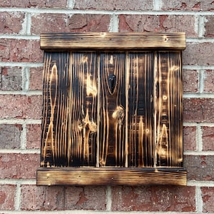 Rustic European Mount Wall Plaque - Torched Wood - Etsy