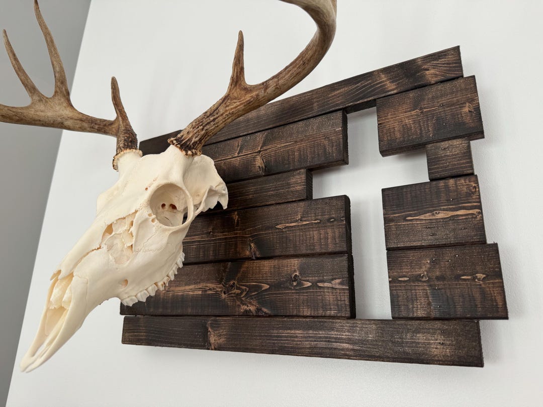 Rustic European Mount Wall Plaque With Cross - Espresso Stain - Etsy