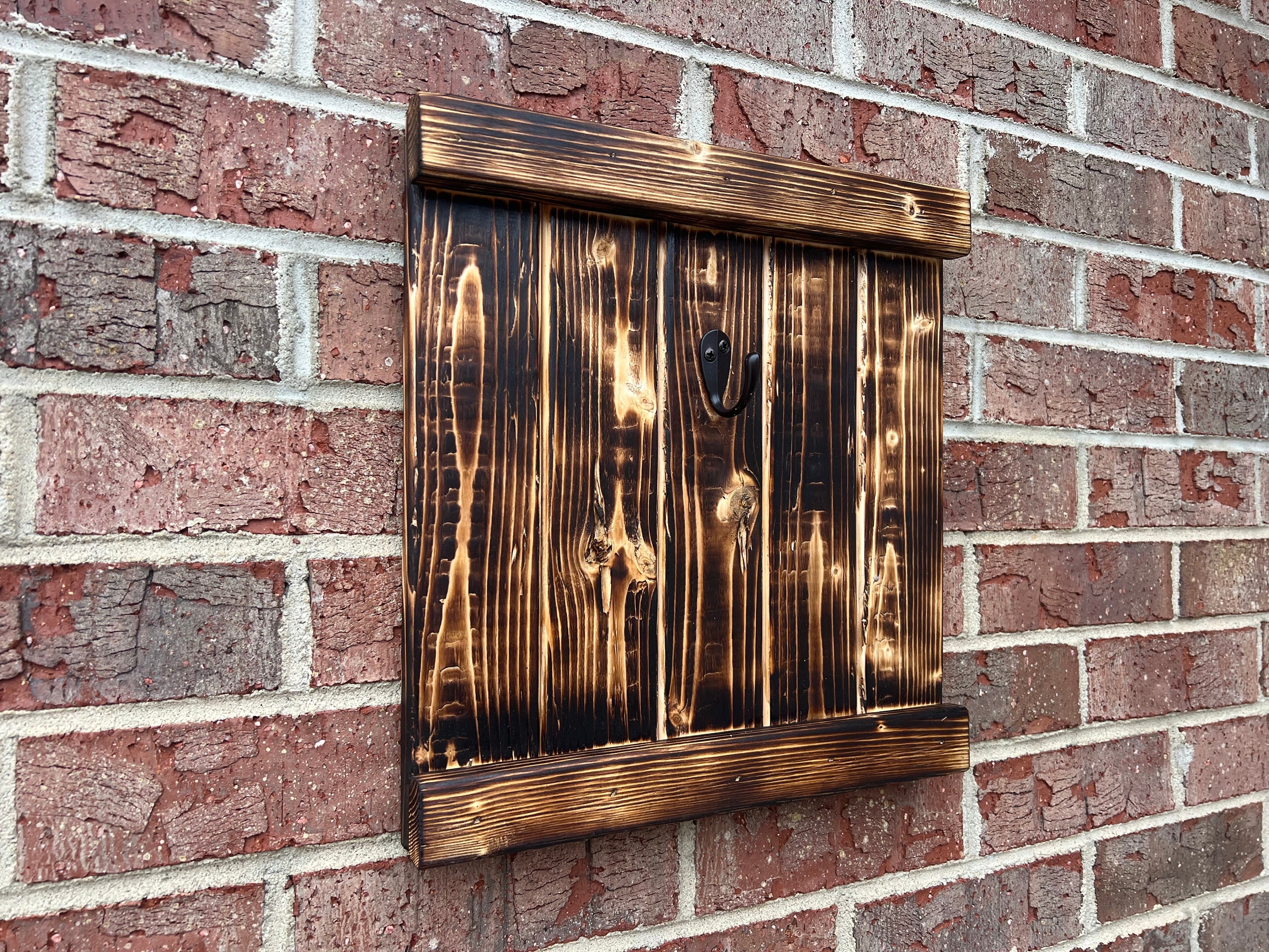 Rustic European Mount Wall Plaque - Torched Wood - Etsy