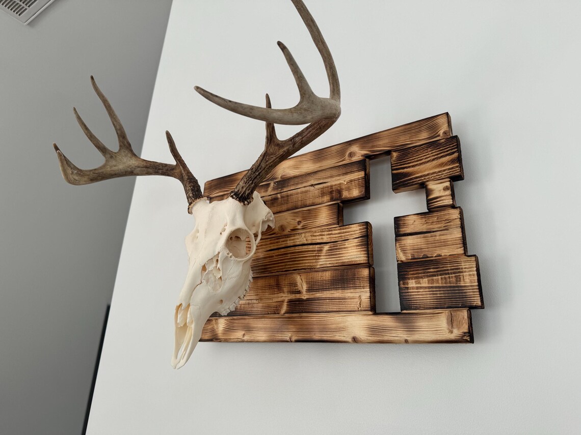 Rustic European Mount Wall Plaque With Cross - Torched Wood and ...