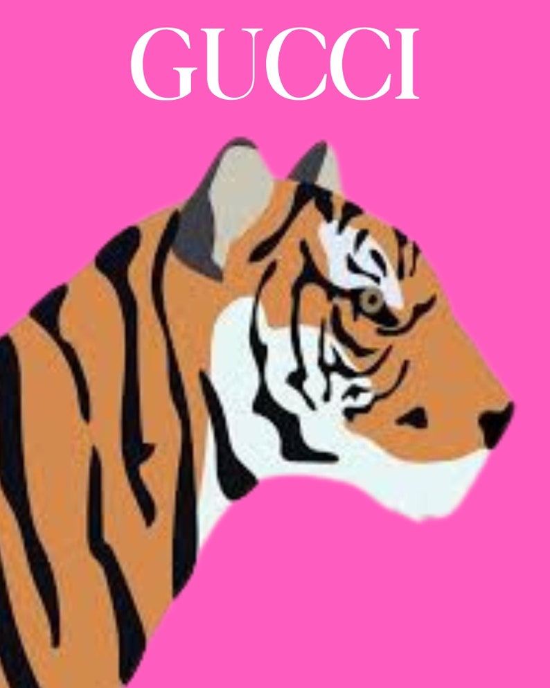 Pink Gucci Tiger - Etsy