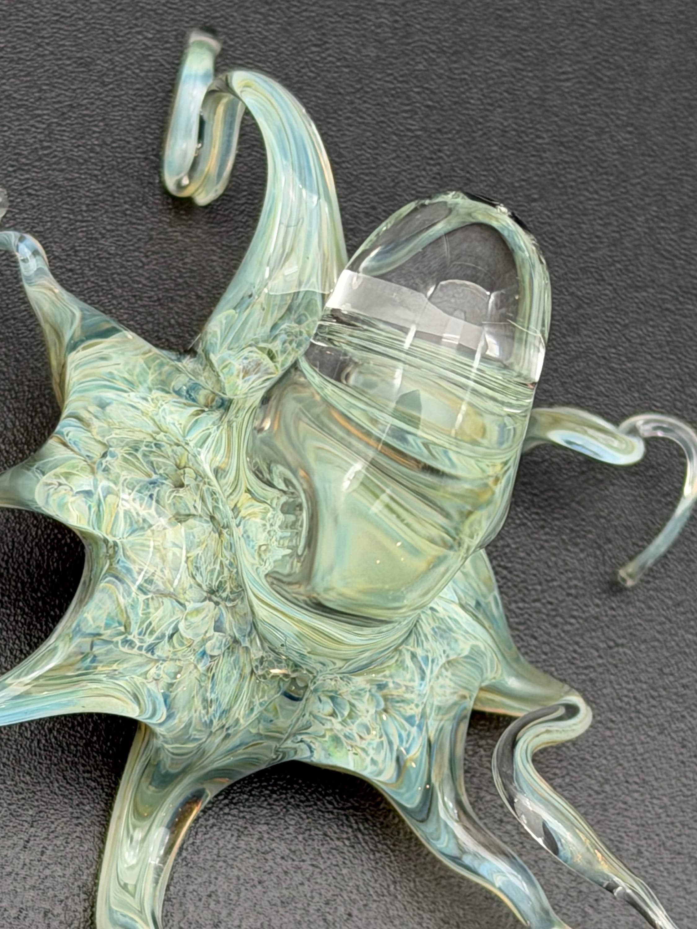 Glass Octopus Sculpture #02 – Mini 3” Sea Creature – Ocean Art Figurine ...