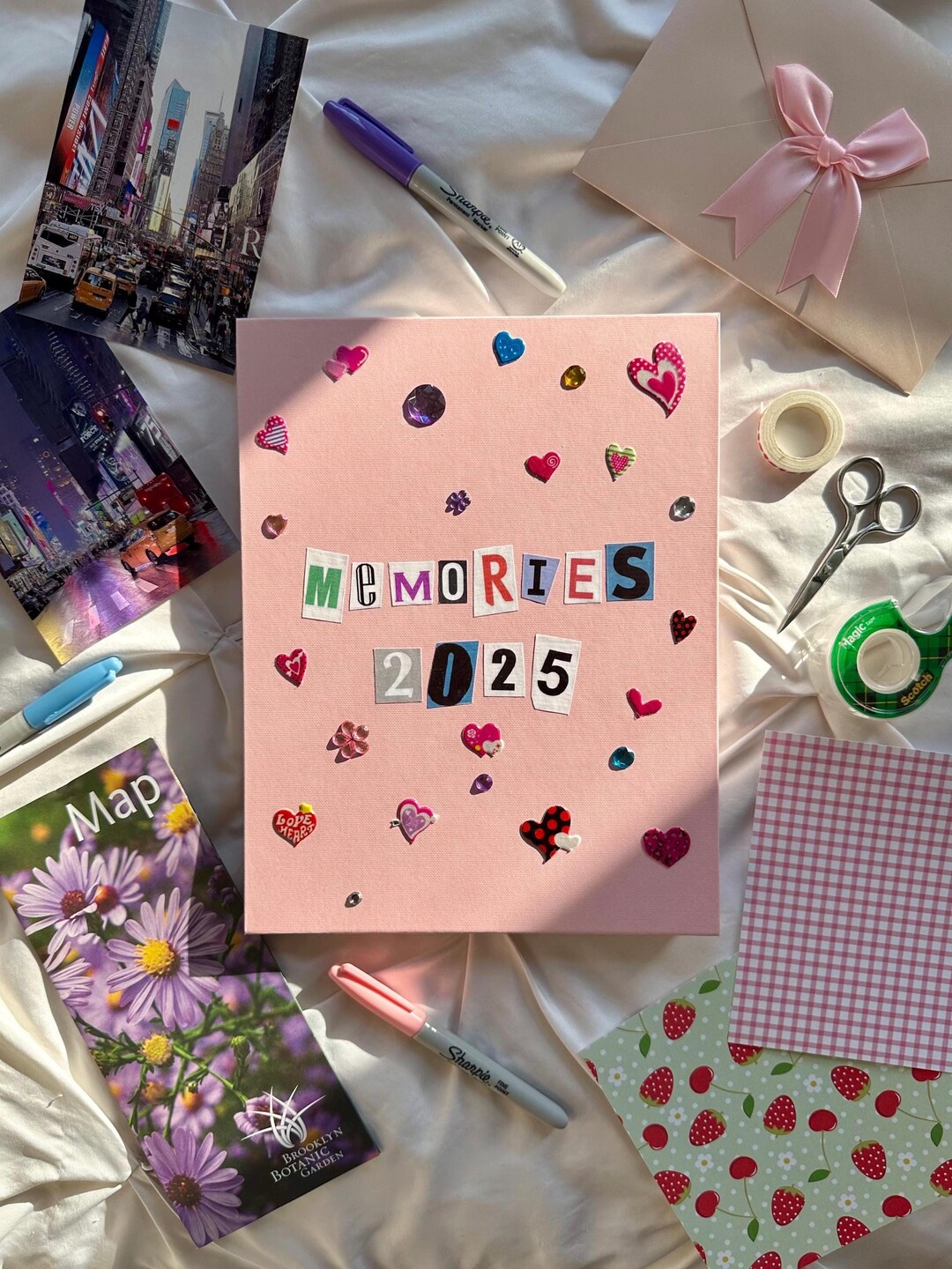 Memories 2025 Scrapbook, Hardcover Memory Book, 110 Sheets, 11 X 8.5 ...