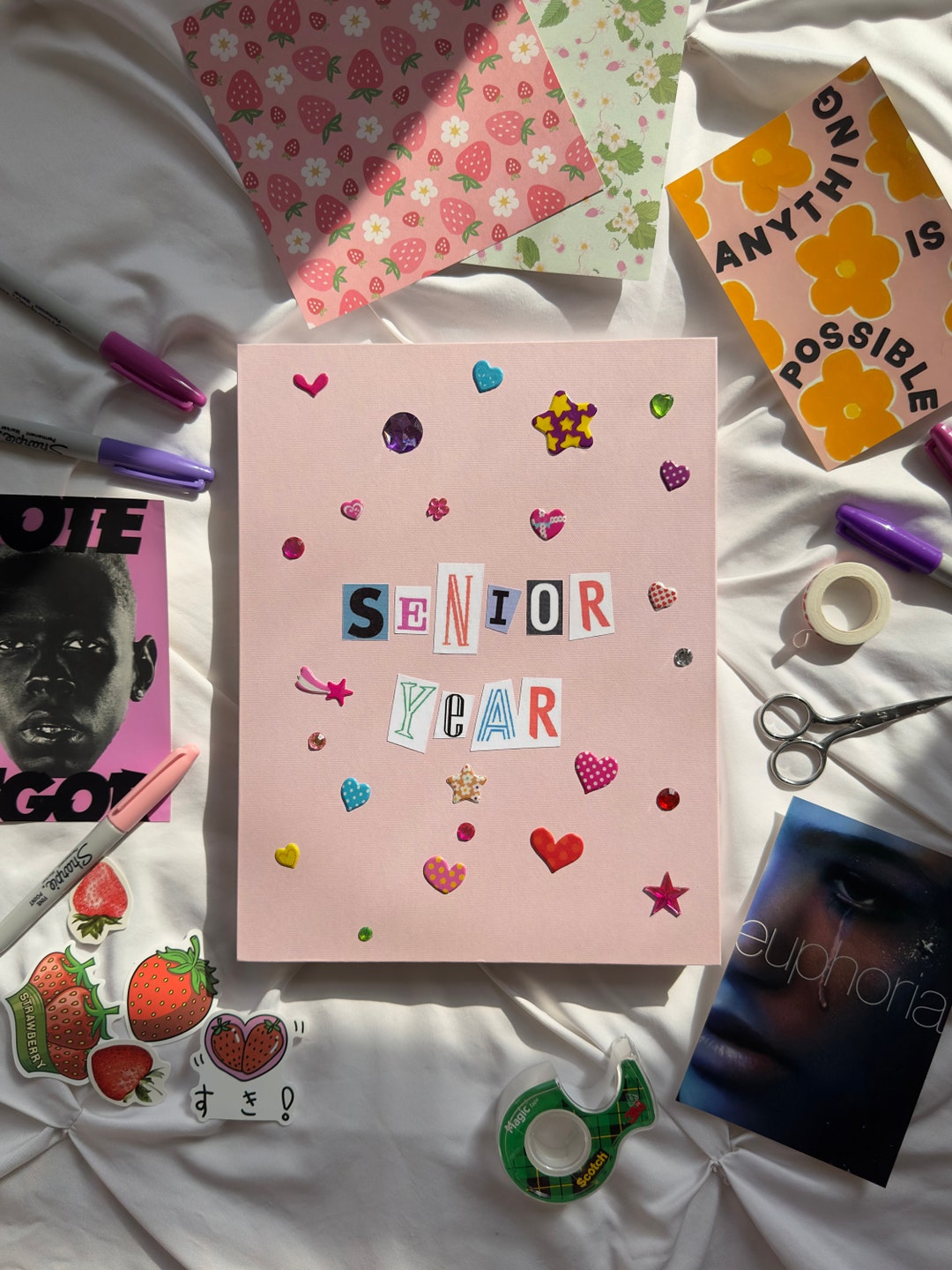 Senior Year Scrapbook, School Memory Journal, 110 Sheets, 11 X 8.5 ...
