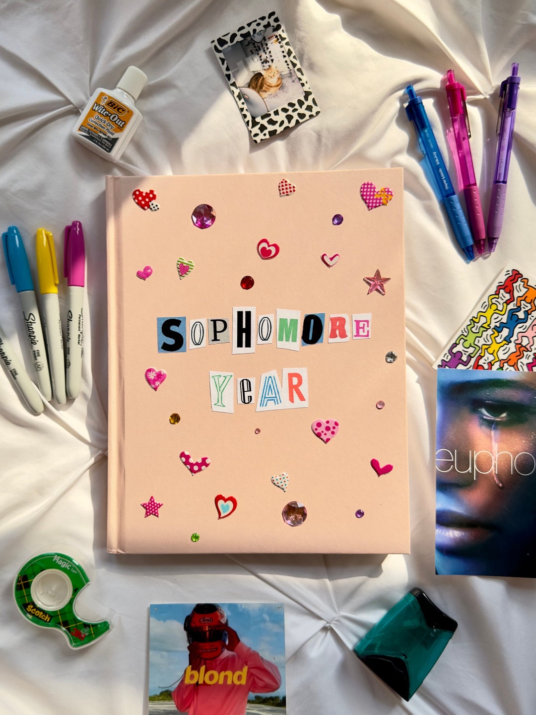 Sophomore Year Scrapbook, School Memory Journal, 110 Sheets, 11 X 8.5 ...