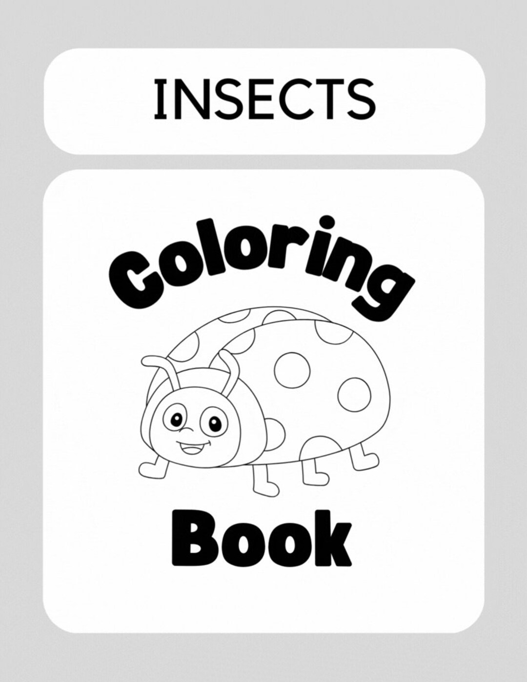 Insects & Bugs Coloring Book - Etsy