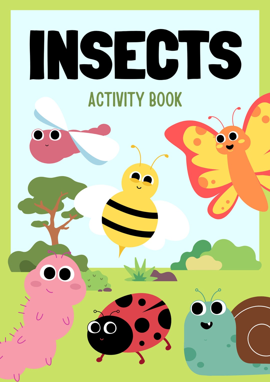 Insects & Bugs Coloring Book - Etsy