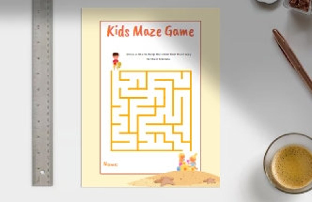 Kids Fun Maze Puzzle - Etsy