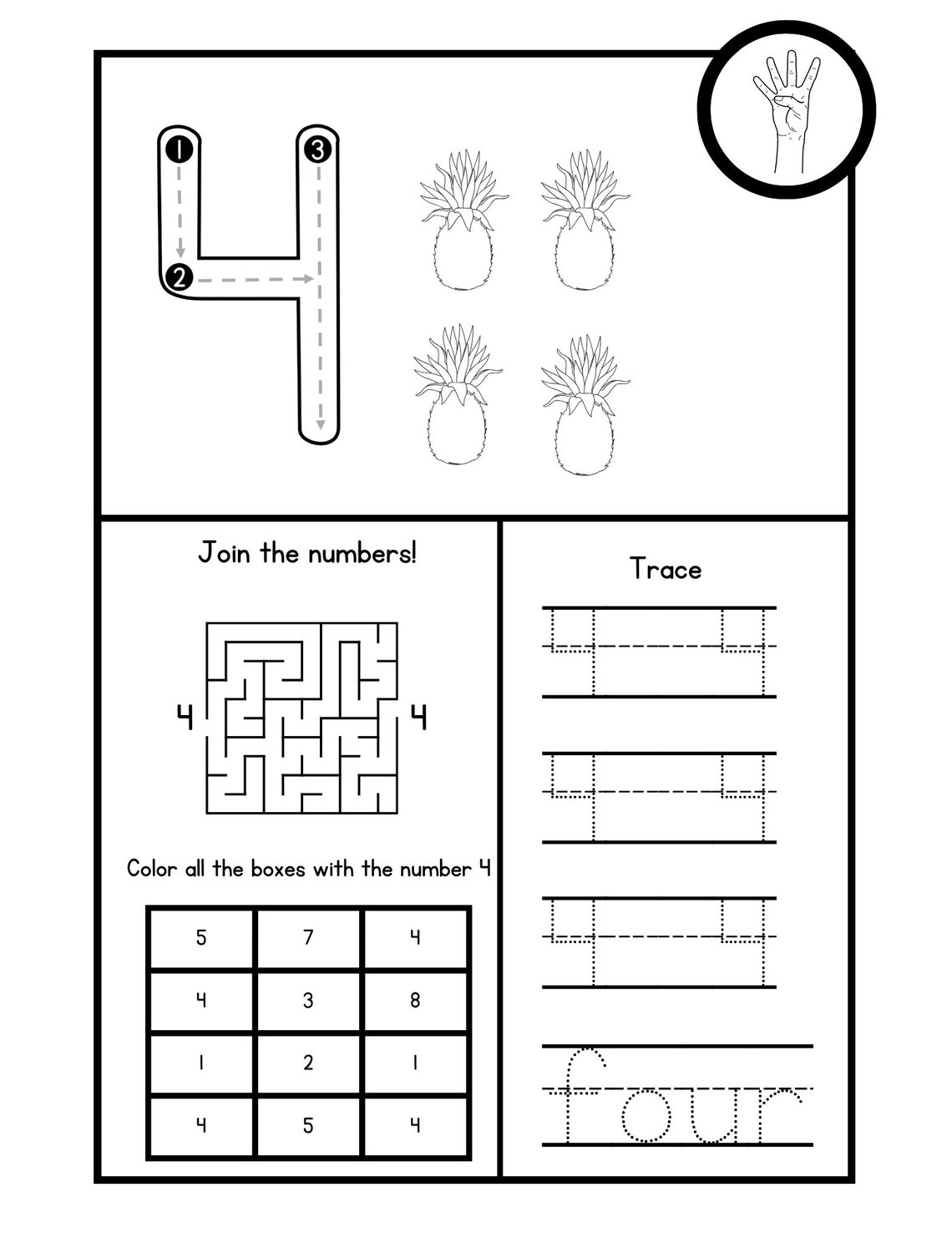 Numbers Activity Book for Kids - Etsy