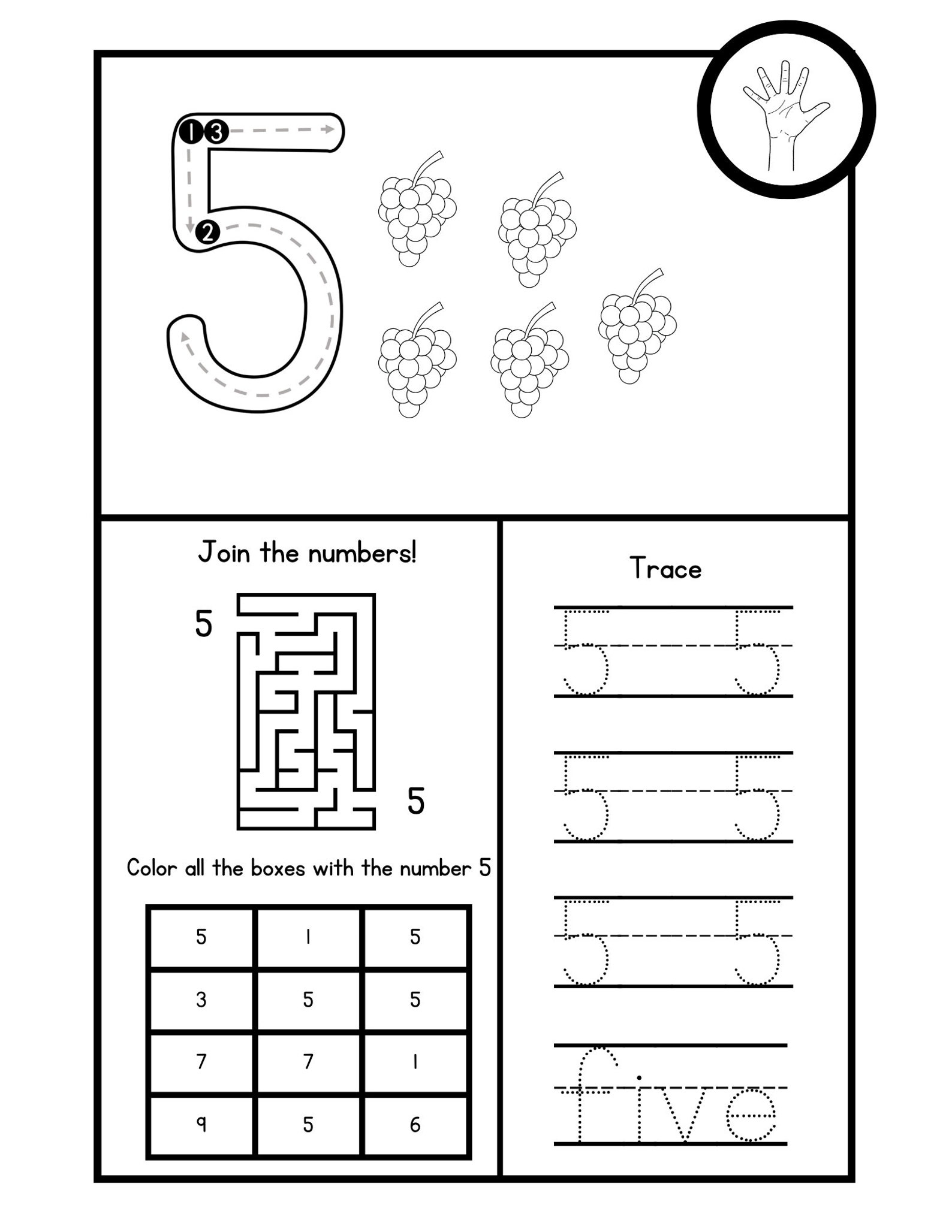 Numbers Activity Book for Kids - Etsy