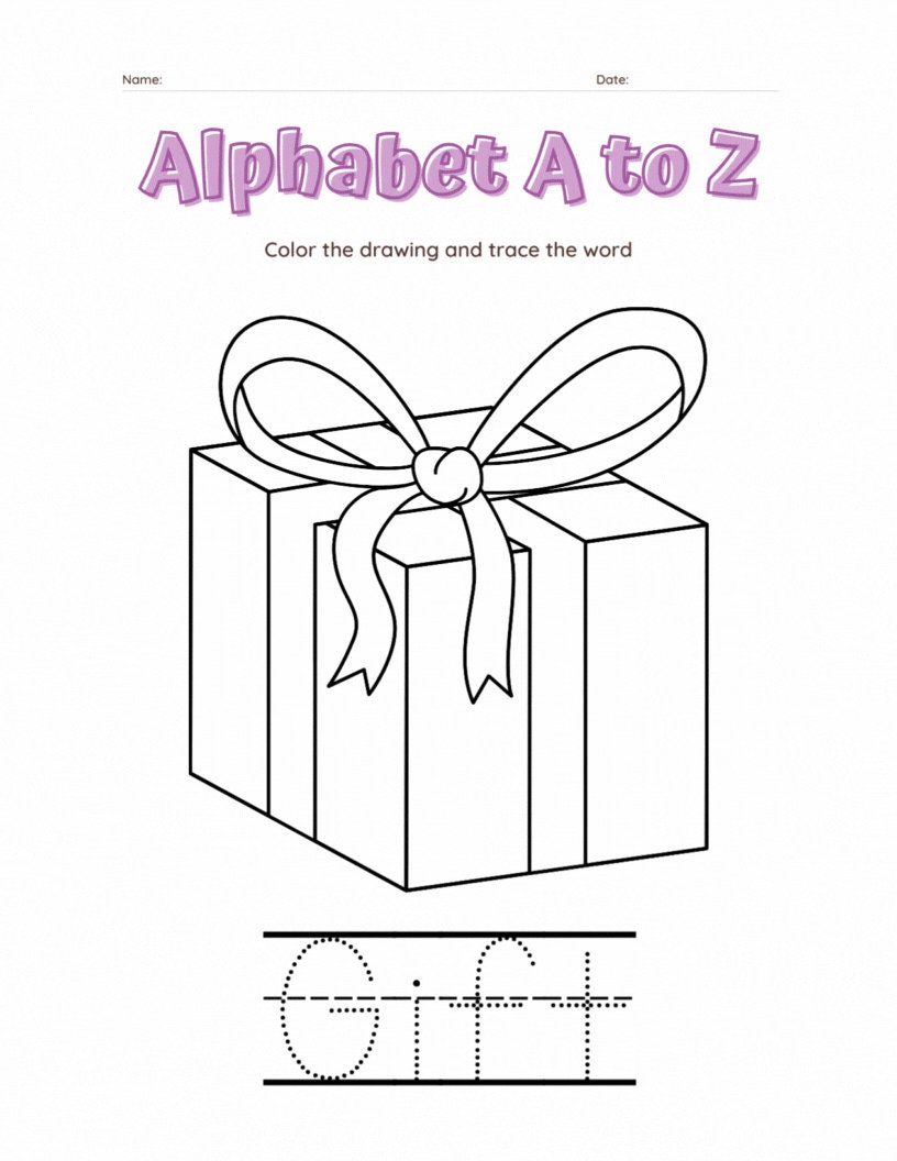 Alphabet Coloring Book for Kids - Etsy