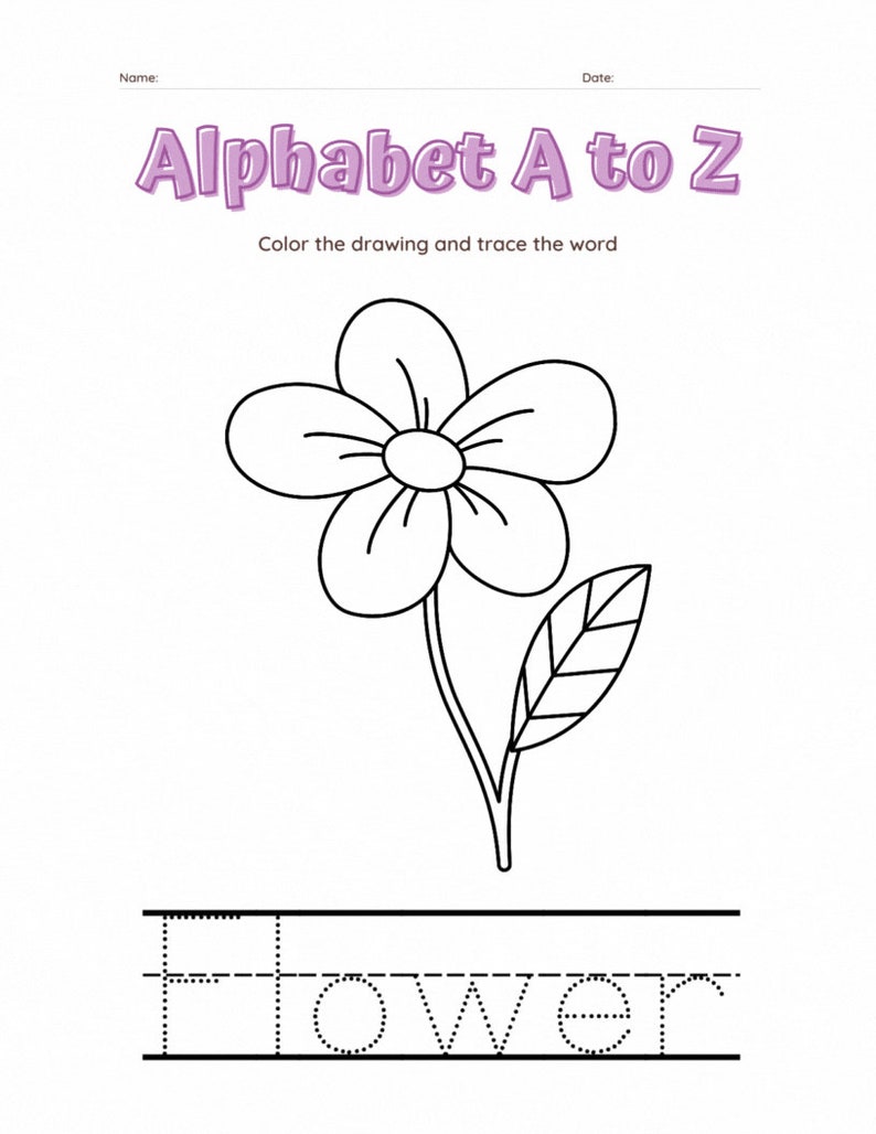 Alphabet Coloring Book for Kids - Etsy