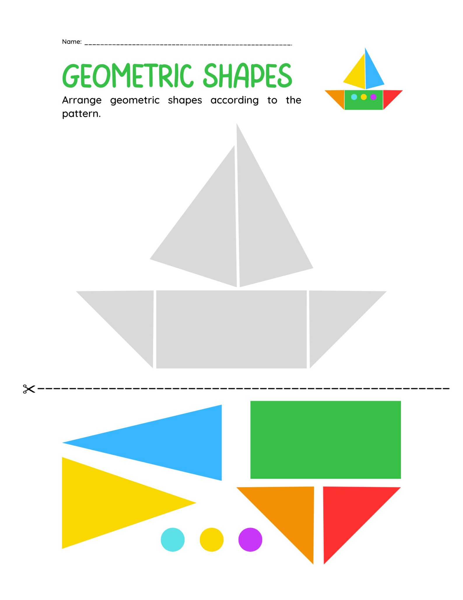 Fun Geometric Shape Puzzles - Etsy