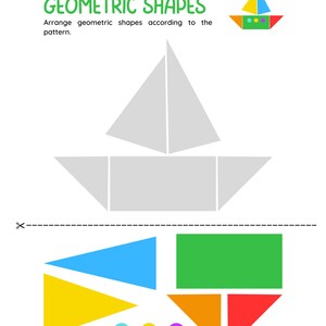 Fun Geometric Shape Puzzles - Etsy