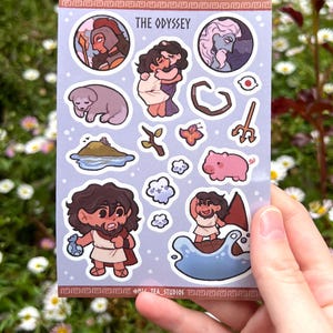 Odyssey Sticker Sheet, Odysseus Penelope Greek Mythology, Stationary ...