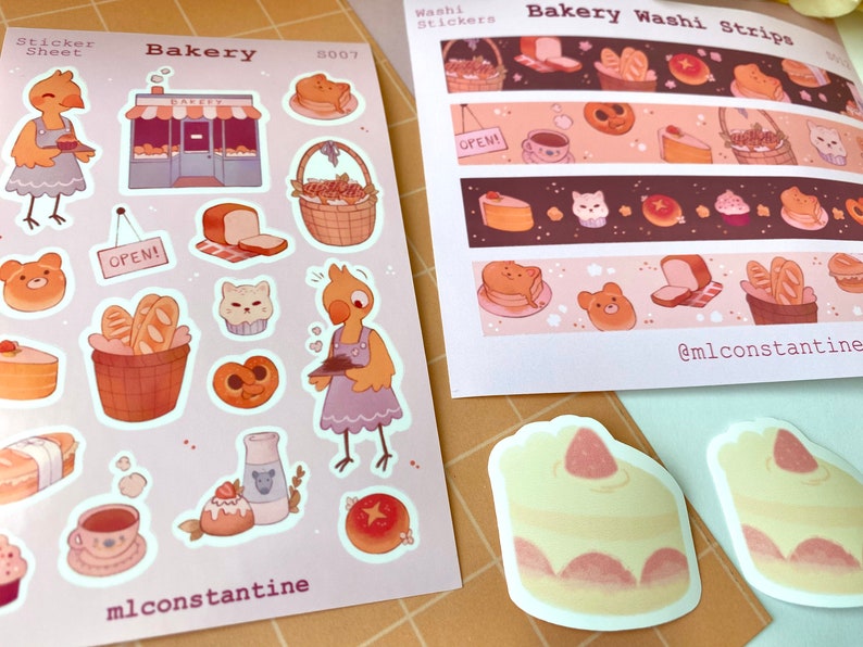 Bakery Stickers, Cute Kawaii Stationary, Journal Planner, Food Dessert ...