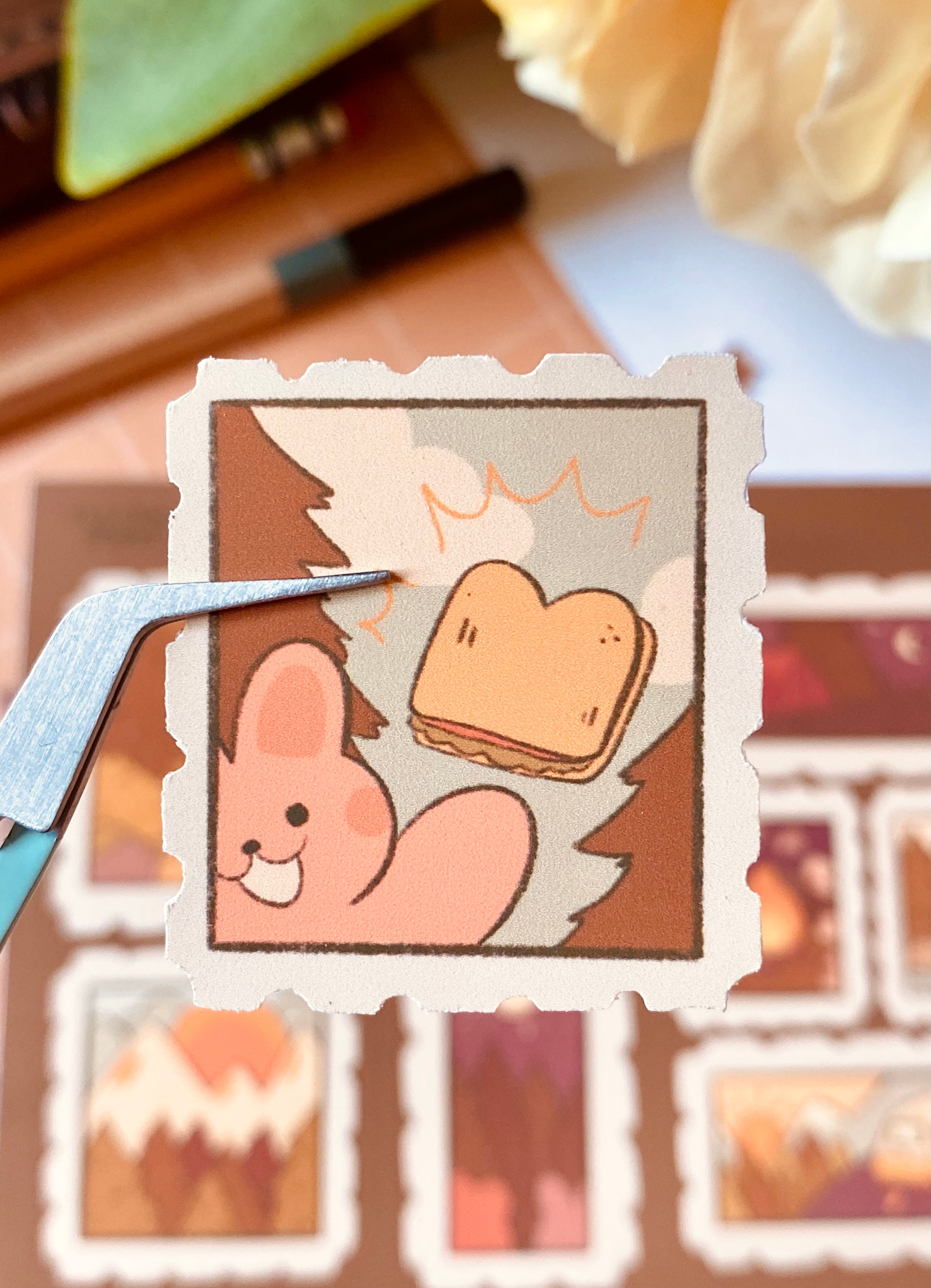 Campy Stamp Stickers, Cute Kawaii Stationary, Travel Journal, Planner ...