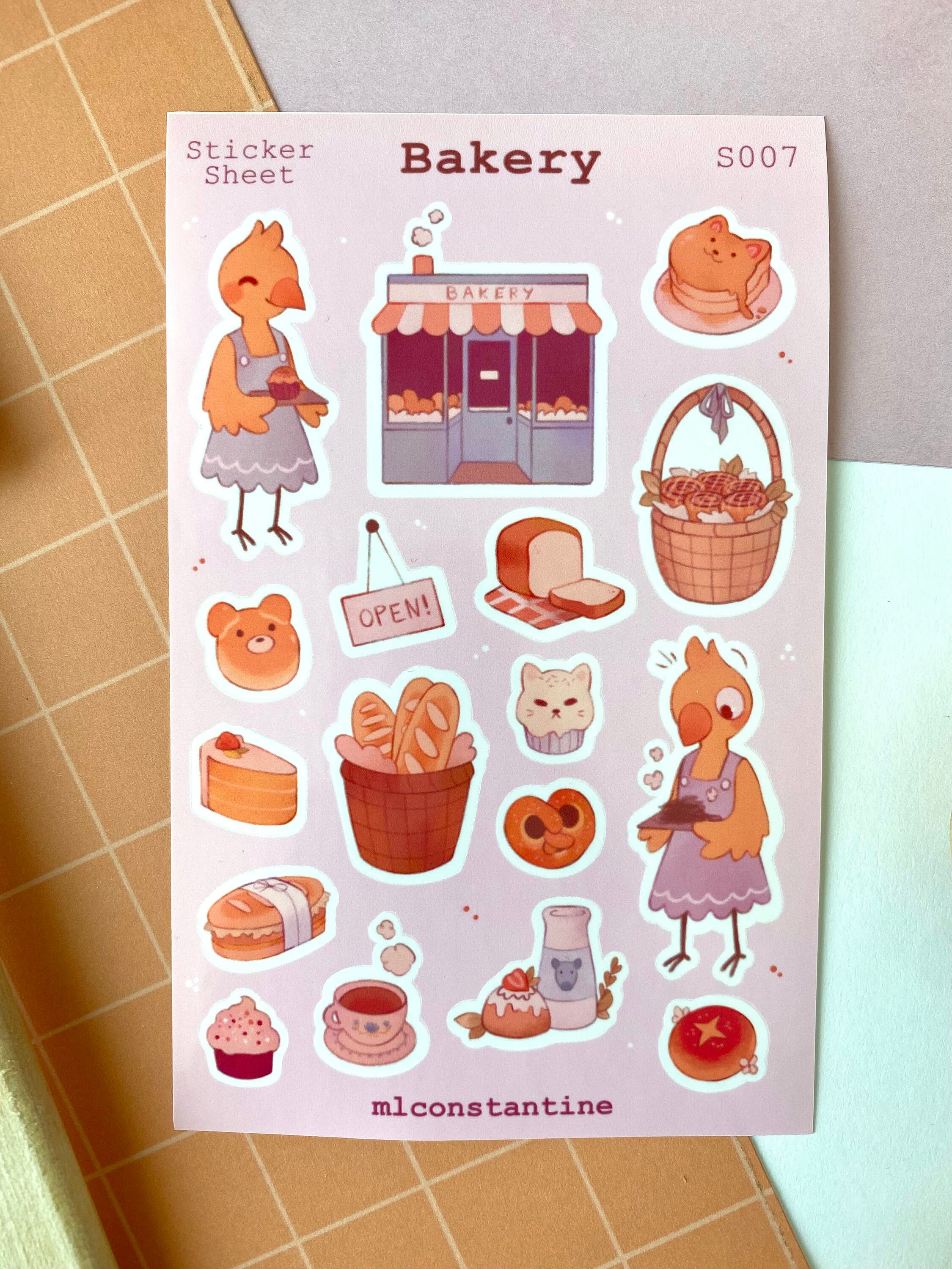 Bakery Stickers, Cute Kawaii Stationary, Journal Planner, Food Dessert ...