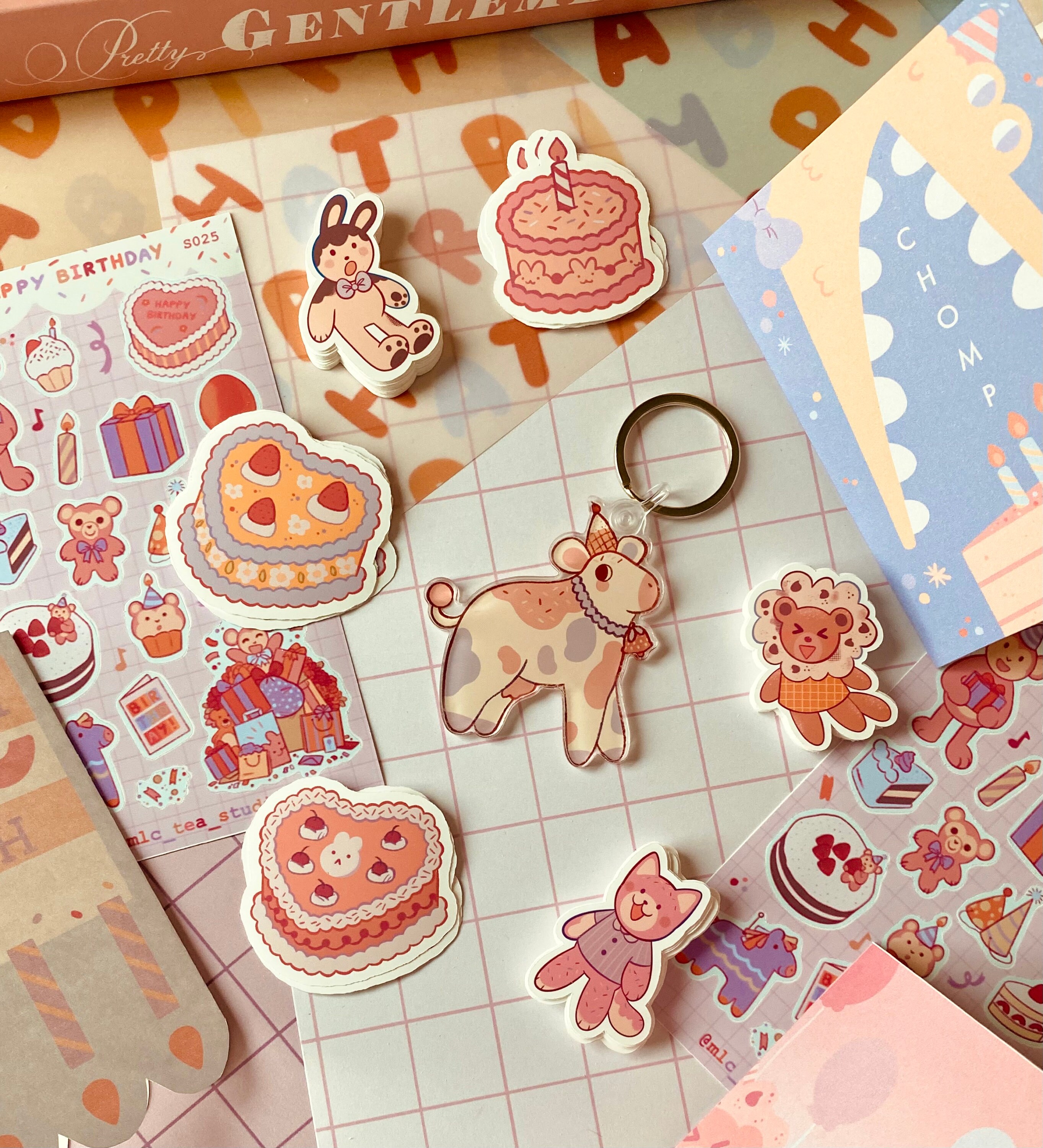 Birthday Buddies Stickers, Cute Kawaii, Birthday Gift, Planner Journal ...