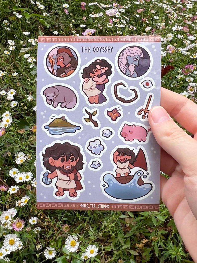 Odyssey Sticker Sheet, Greek Mythology, Bujo Kawaii Stickers - Etsy