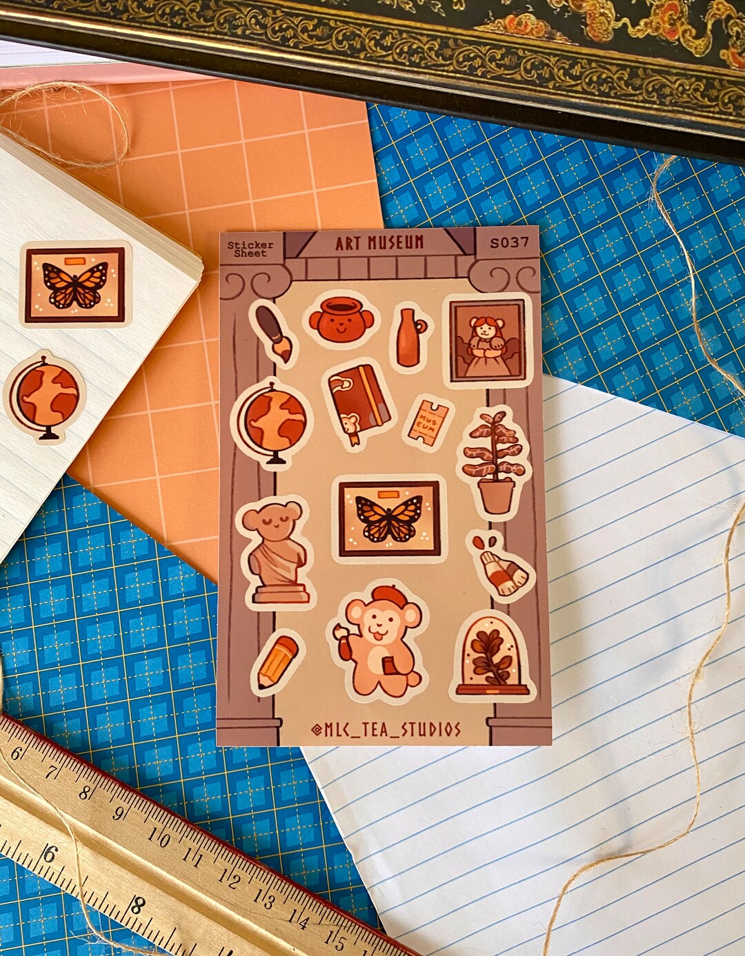 Museum Sticker Sheet, Cute Kawaii Stationary, Planner Journal Calendar ...