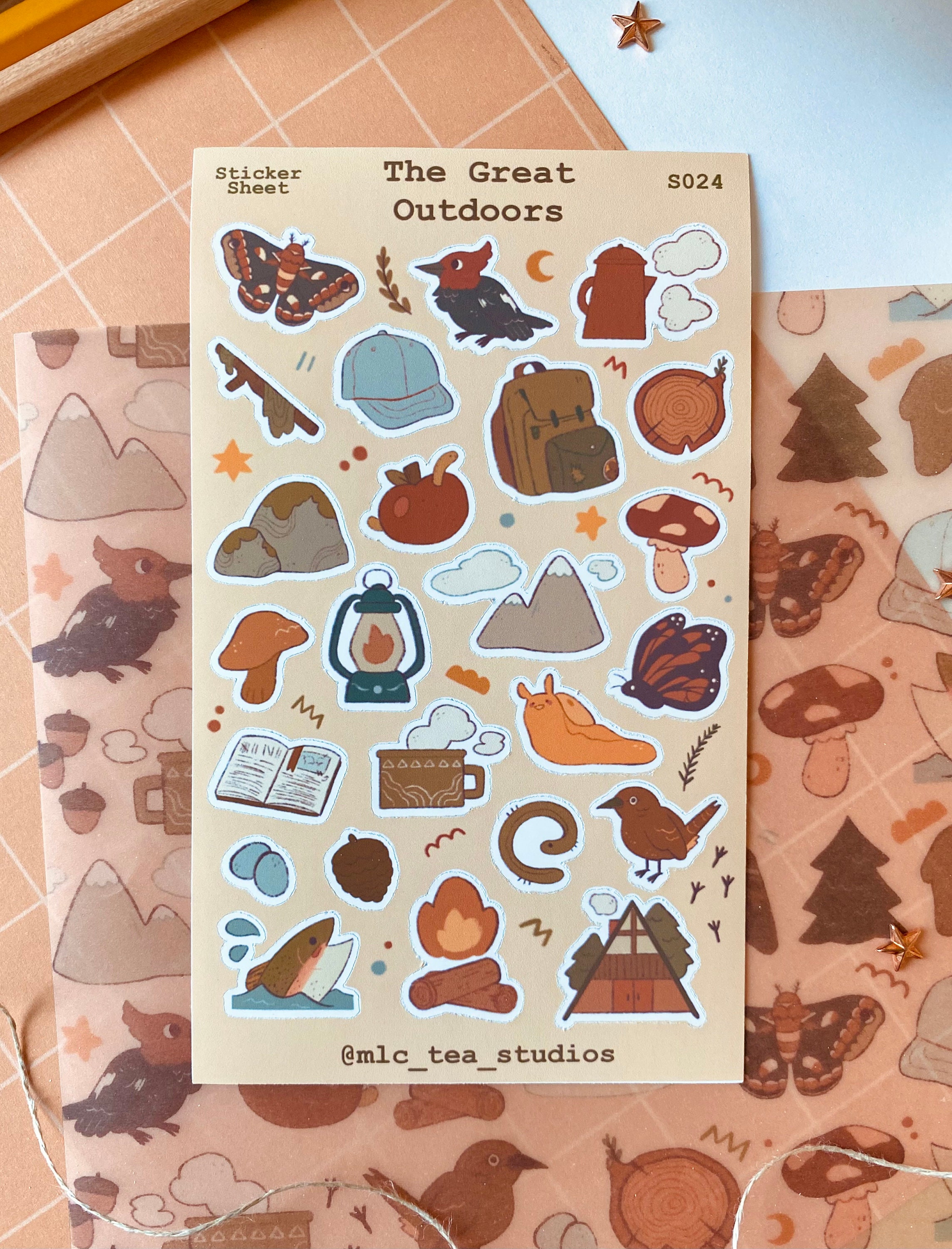 Camping Stickers Cute Kawaii Stationary Travel Journal - Etsy