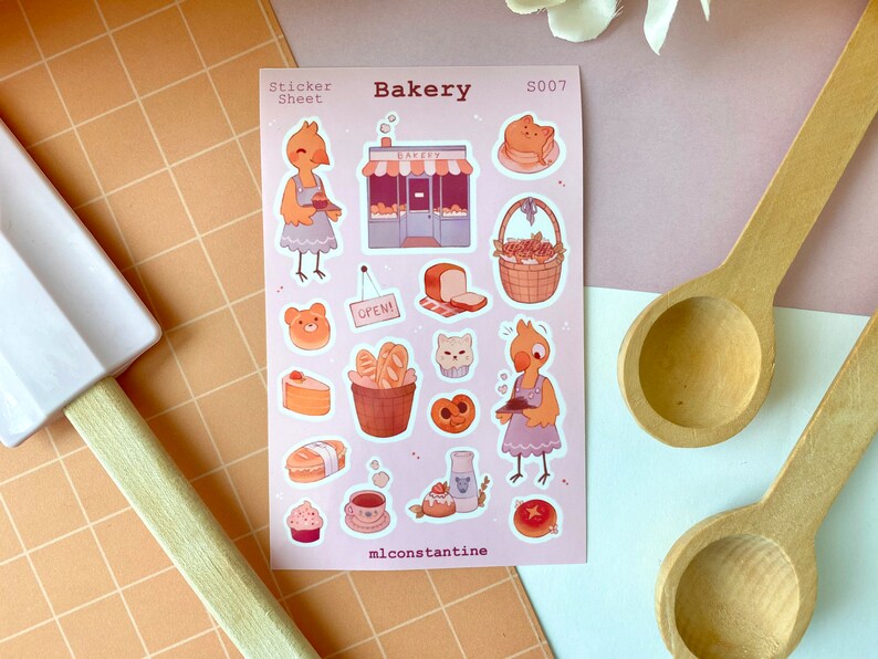 Bakery Stickers, Cute Kawaii Stationary, Journal Planner, Food Dessert ...