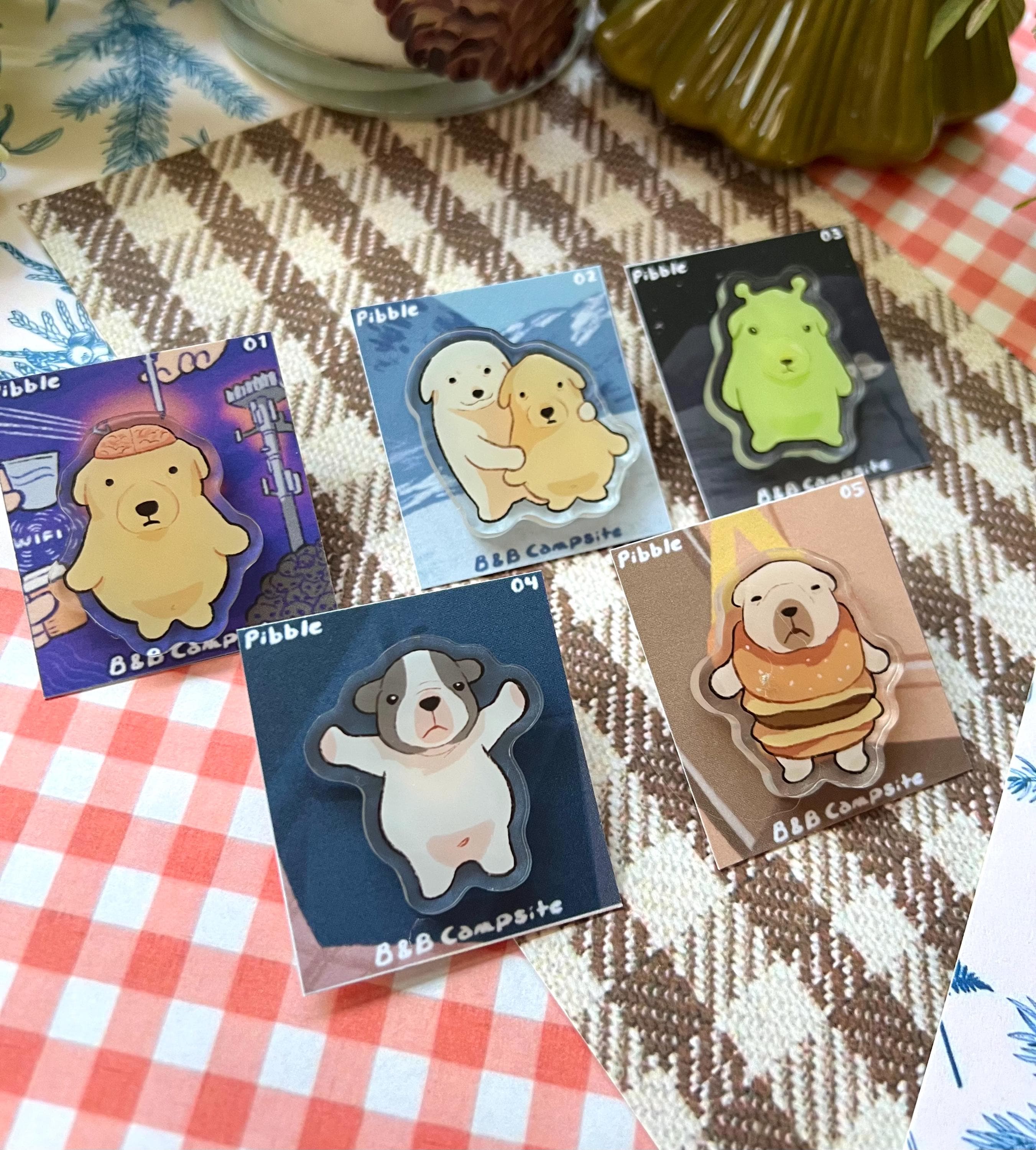 Pibble Acrylic Pins, Cute Kawaii, Dog Meme Tiktok Gift Animal ...