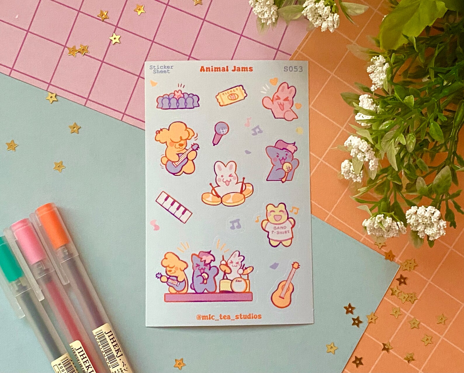 Concert Sticker Sheet, Music Band Show, Cute Kawaii Stationary, Planner ...