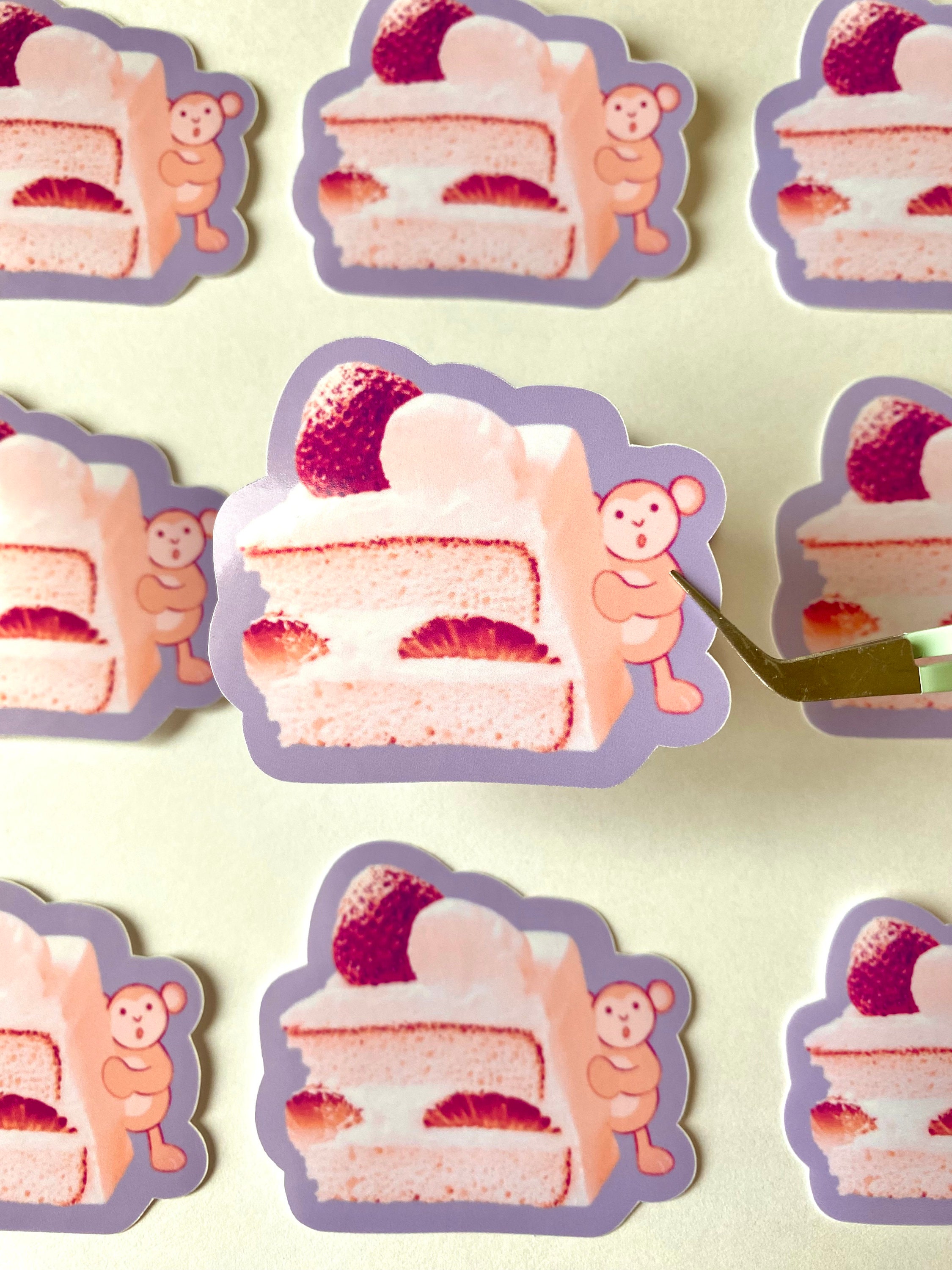 Pink Monkey Stickers, Cute Kawaii Stationary, Planner Journal, Food ...