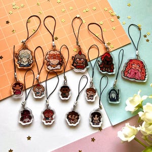 Odyssey Inspired Acrylic Phone Charms, Greek Mythology Keychains - Etsy