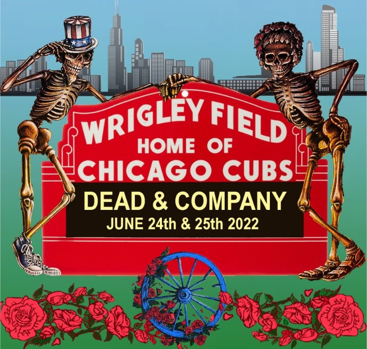 Dead and Co Custom Wrigley Field 2022 Stickers - Etsy