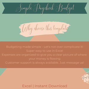 SIMPLE Paycheck Budget Template - Etsy
