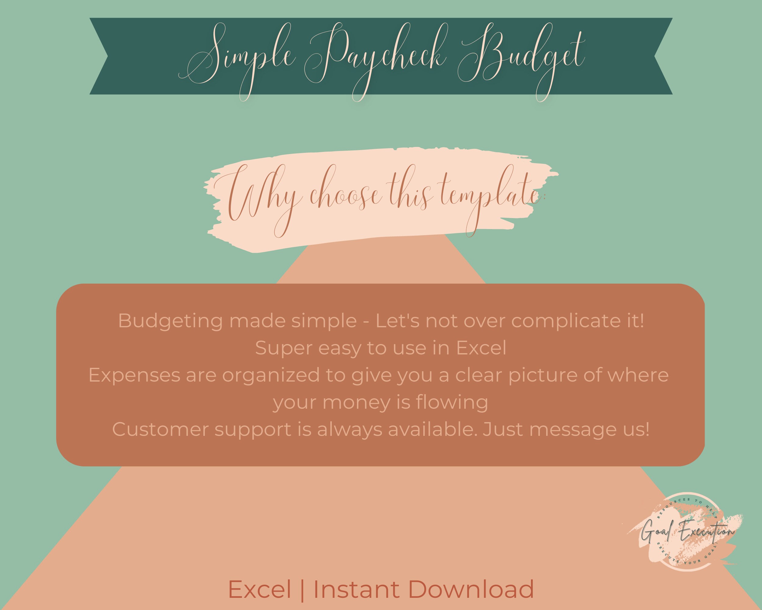 SIMPLE Paycheck Budget Template - Etsy