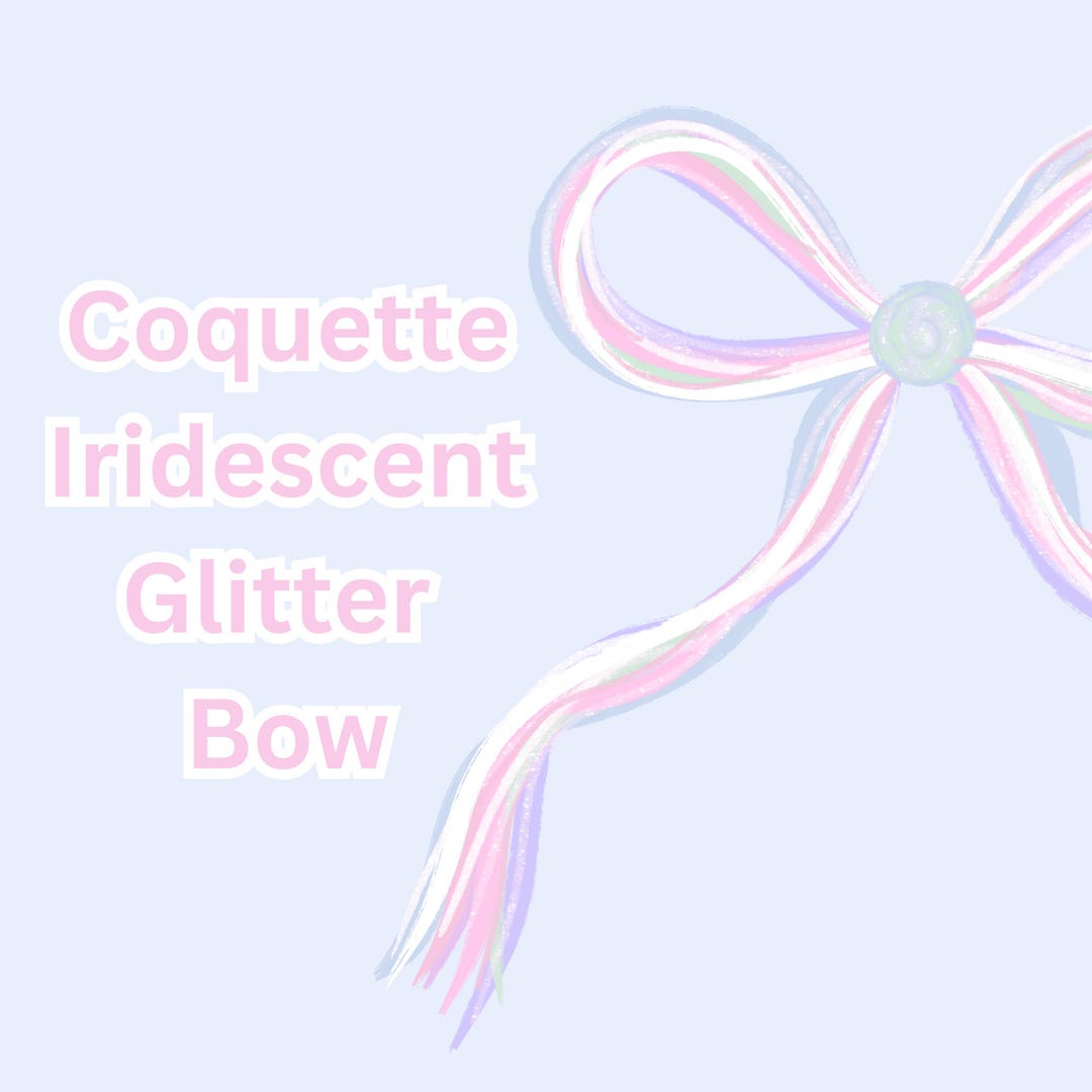 Preppy Coquette Bow, Preppy Bow, Coquette Bow, Preppy PNG, PNG, Glitter ...