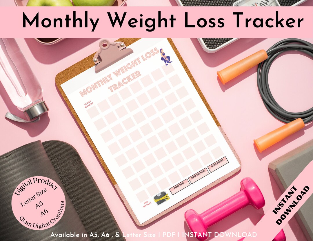 Weight Loss Tracker I Weight Loss Digital I Fitness Tracker I Fitness ...